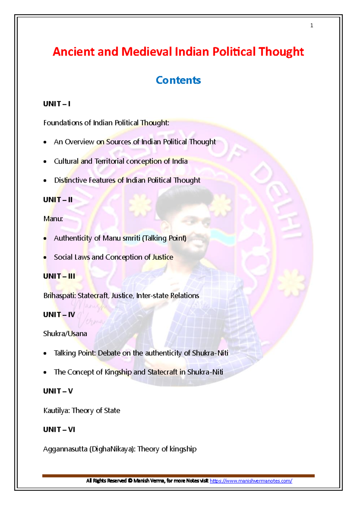 Indian Political Thought ( English ) - Ancient and Medieval Indian ...