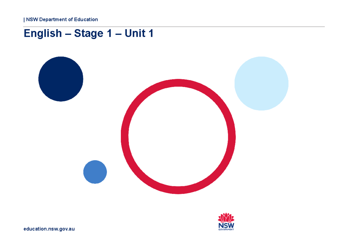 English s1 unit 01 - notes - | NSW Department of Education English ...