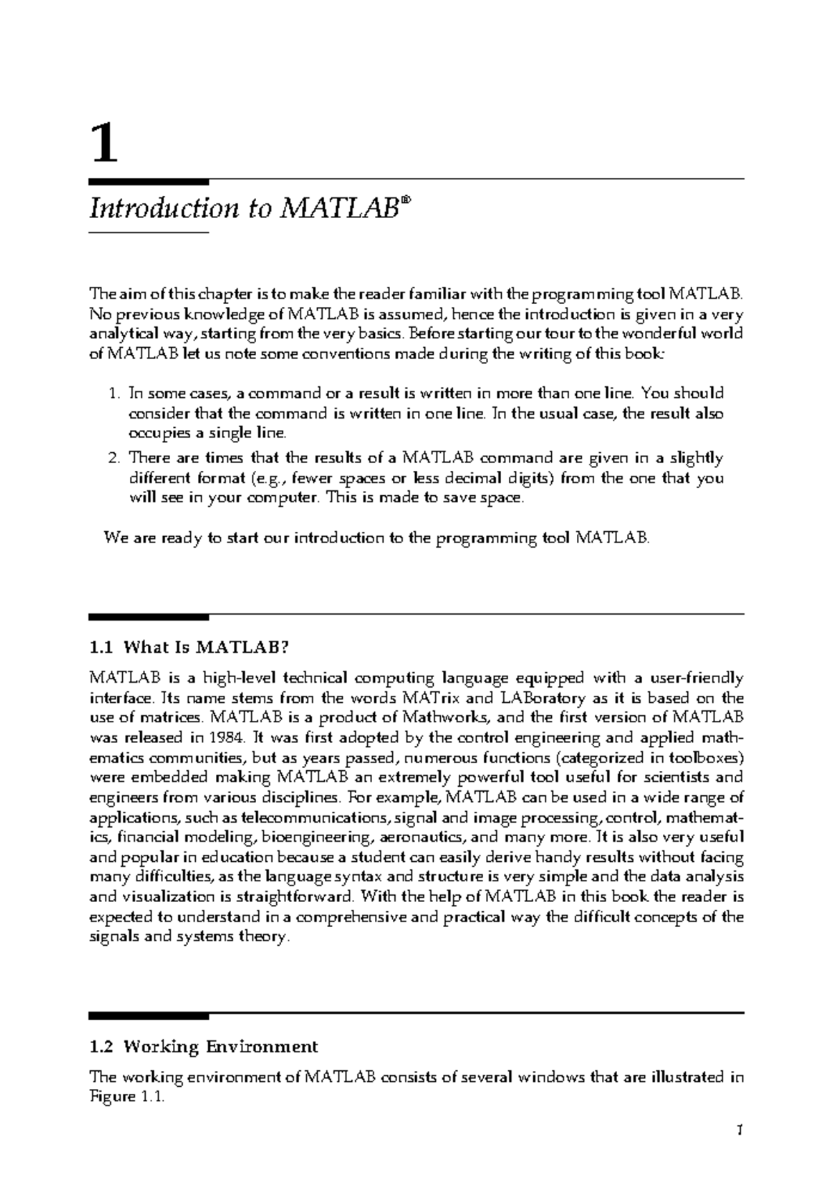 SAS manual - Summary Signals and systems - 1 1 Introduction to MATLAB ...