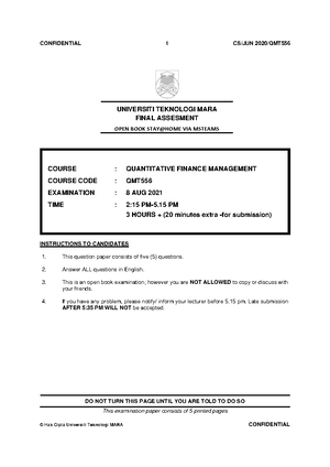 Tutorials- QMT 556 - Tutorial questions with answers - TUTORIAL 1 Illustrate and explain about ...