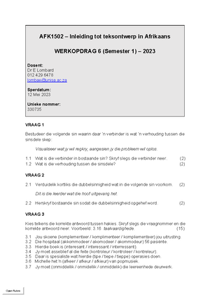 Grade 12 Life Orientation Afrikaans Notes - Kwartaal 1 ...