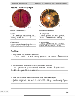 Exercise 40,44,46, 47,54,55,56 - Environmental Microbiology Exercise 44 ...
