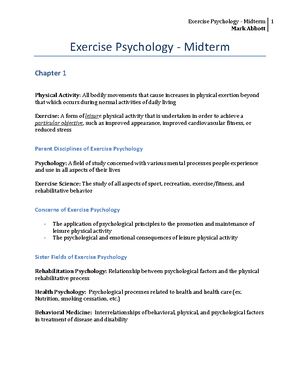 Chapter-1 - Lecture notes 1 - Chapter 1: Introduction to Exercise ...