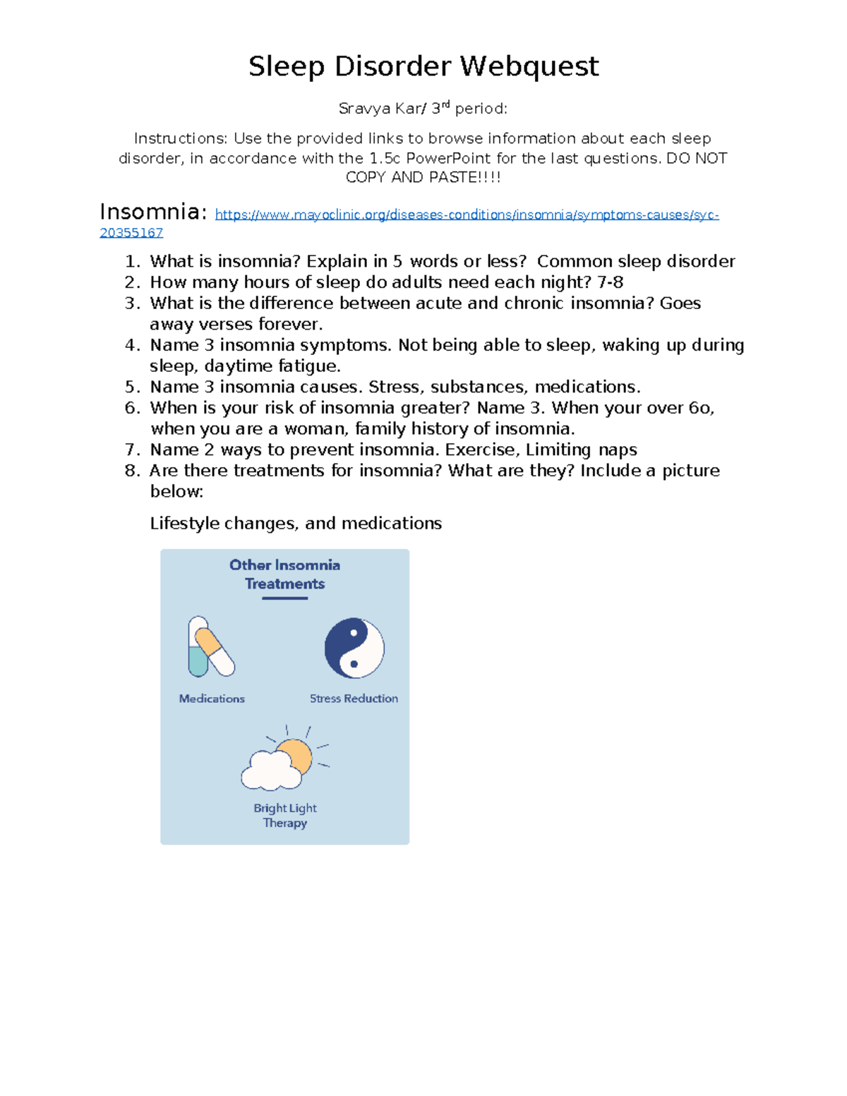 Sleep+Disorder+++Deprivation+Webquest - Sleep Disorder Webquest Sravya ...