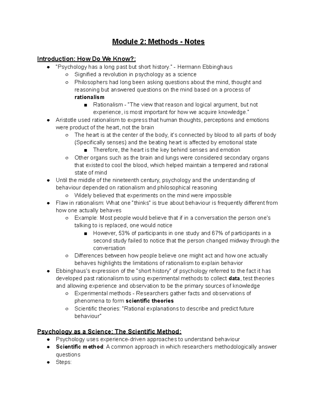 Module 2 Methods - Notes (Textbook from Top Hat) - Module 2: Methods ...