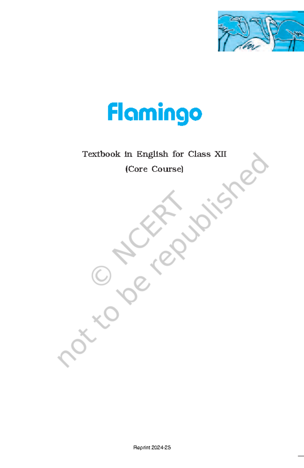 Flamingo class 12 compiled - (i) Flamingo Textbook in English for Class ...