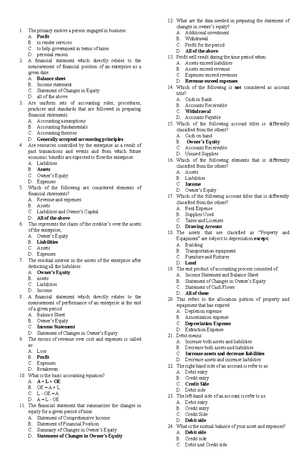 Journalizing Exercise 3 BASIC ACCOUNTING EXERCISES - NAME ...