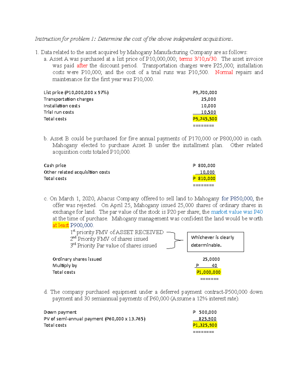 Solution to PPE Exercises - Intermediate accounting 1 - Studocu