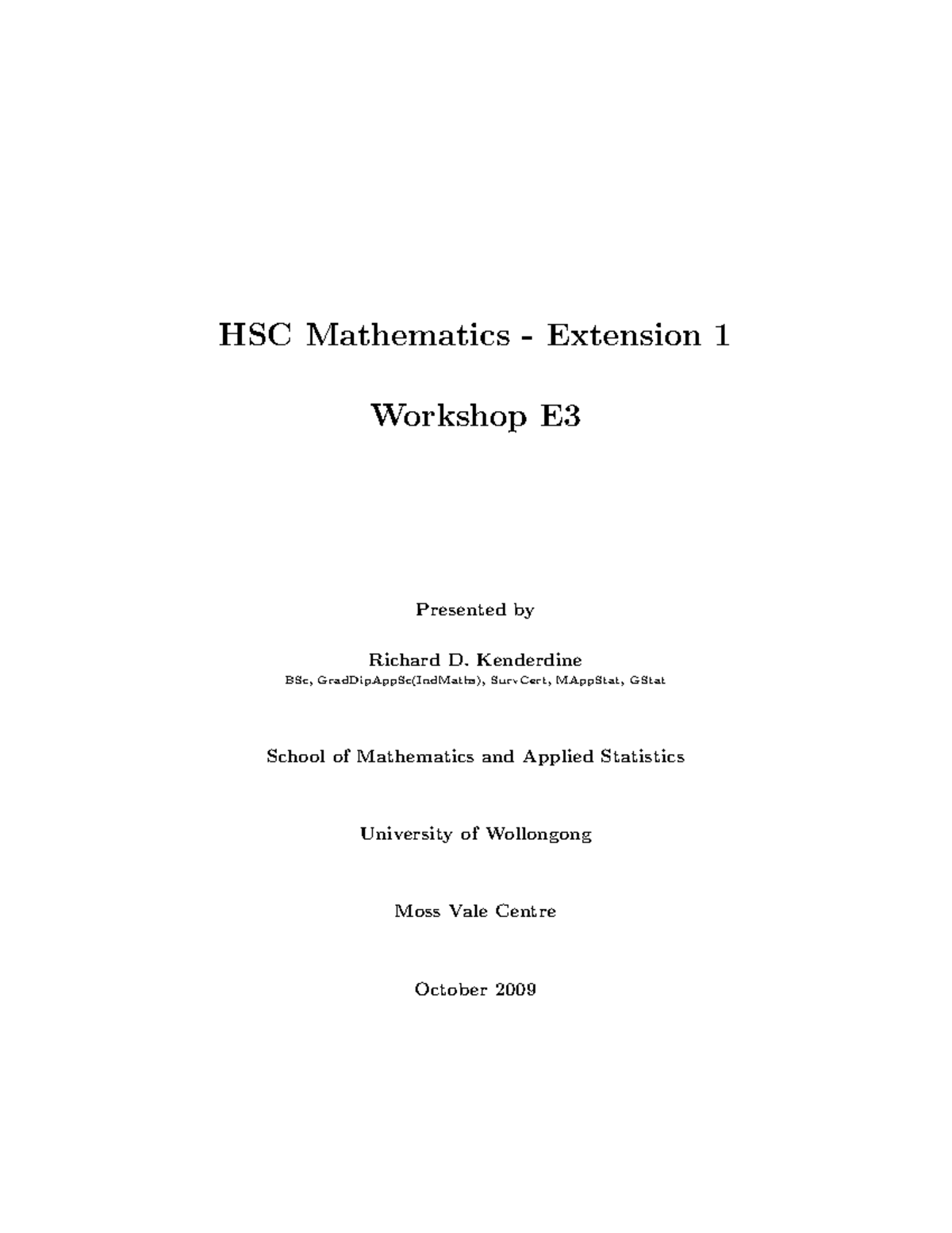 Uow059351 - Binomial distribution - HSC Mathematics - Extension 1 ...