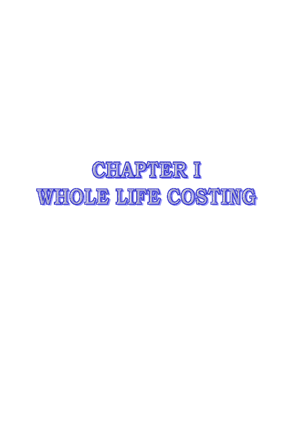 Item1 Whole Life Consting Final Version 1510 - TABLE OF CONTENTS Whole ...