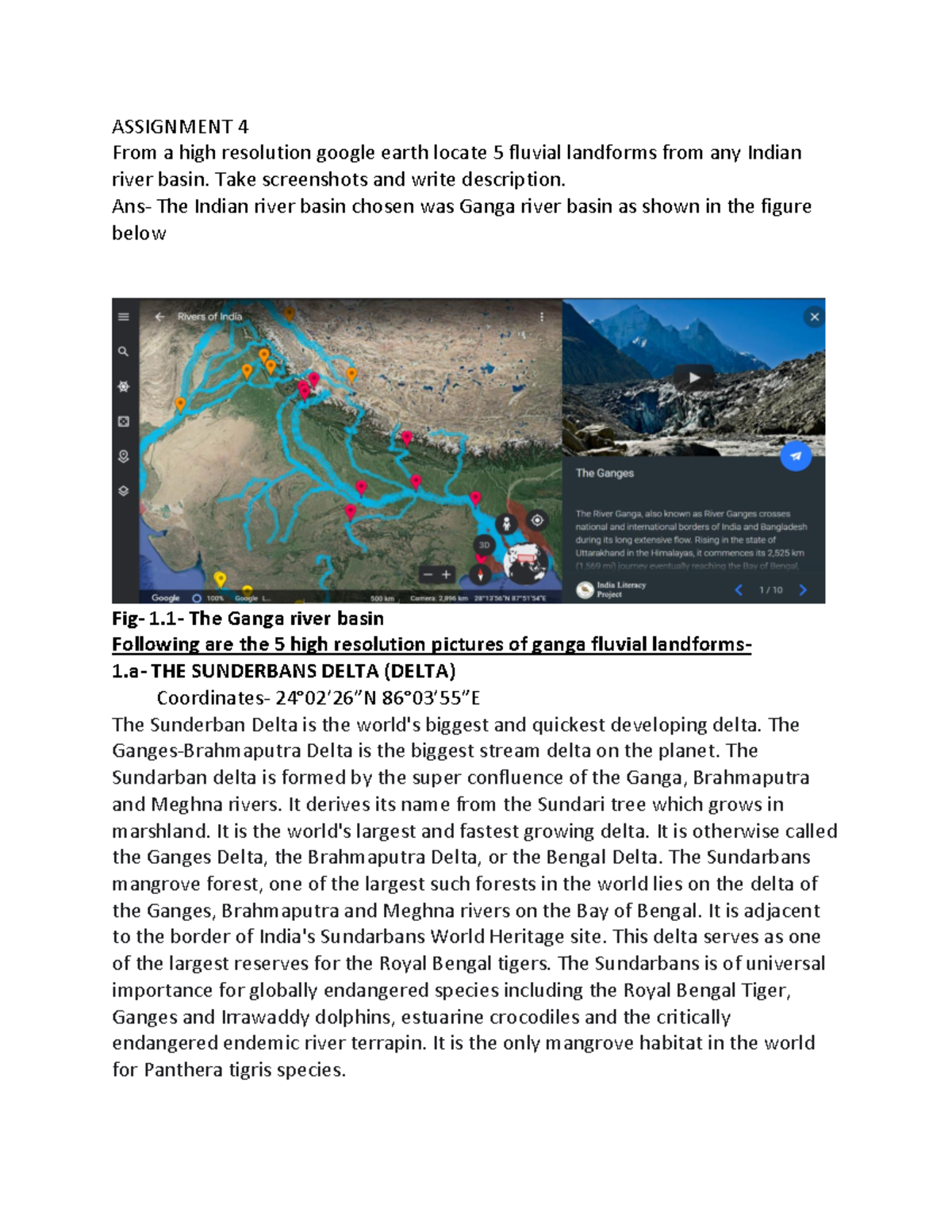 Assignment 4 Gearth - IT PROVIDES LECTURE NOTES FOR GEOGRAPHY STUDENTS ...