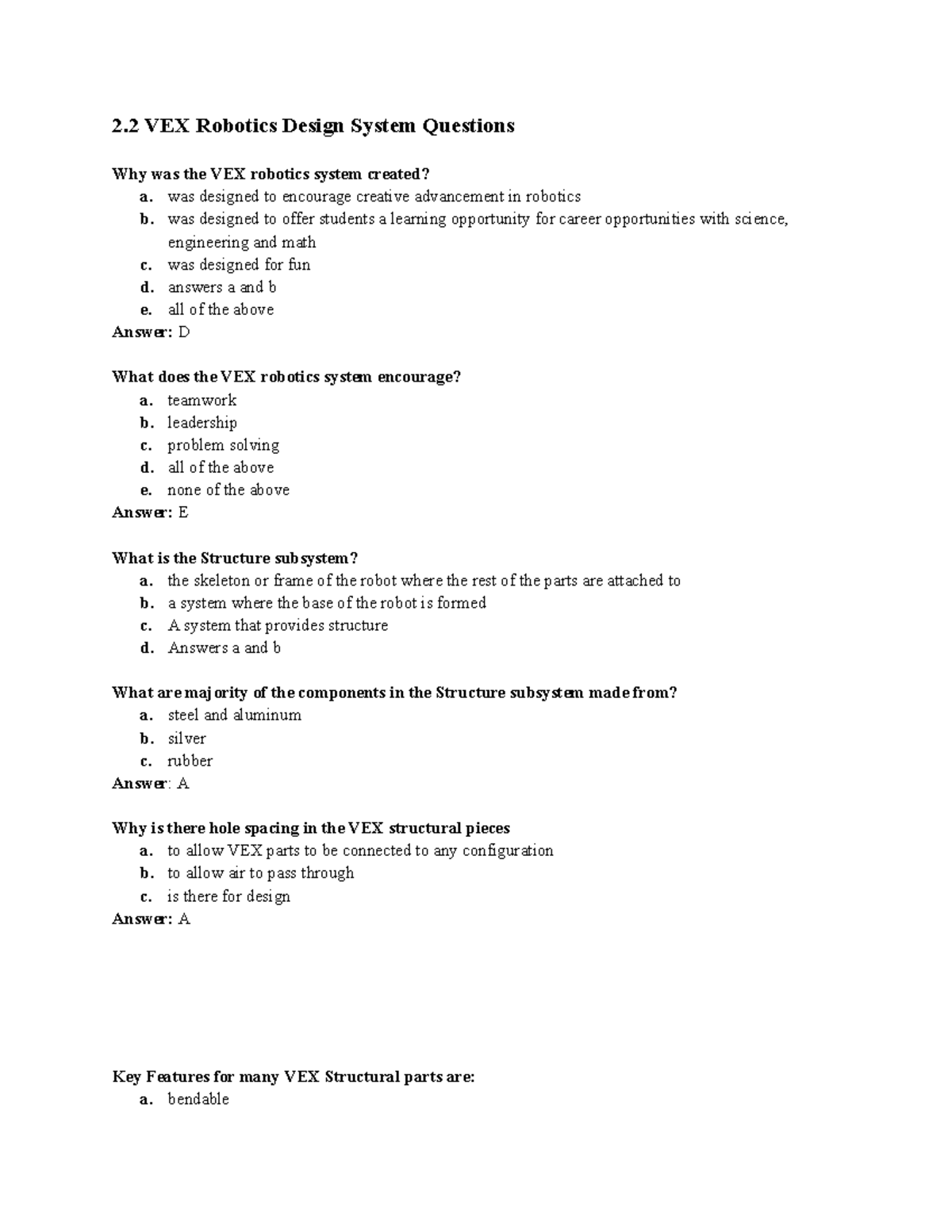 2.2 VEX Robotics Design System ) - 2 VEX Robotics Design System ...