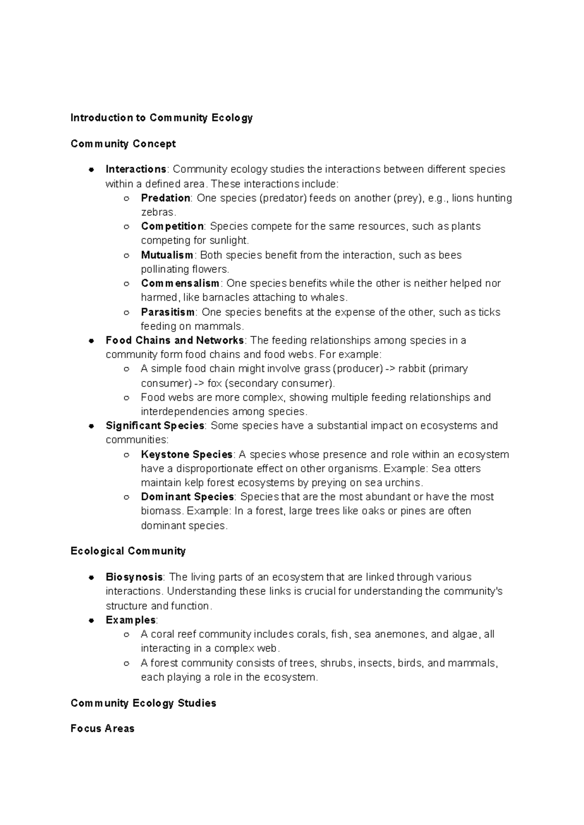 EVS 1101 notes ch 3 for midterm - 15-18 - Introduction to Community ...