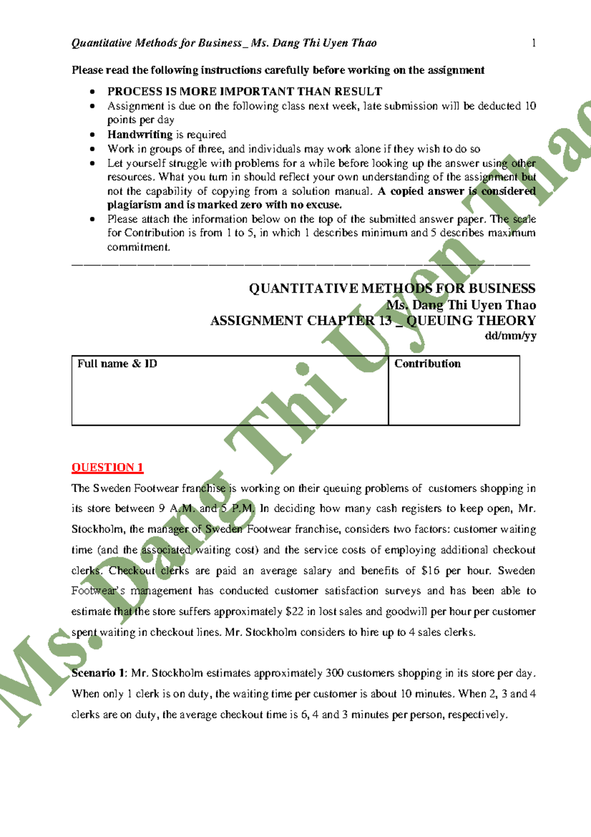 Quant Chap 13 DTUT - Please read the following instructions carefully ...