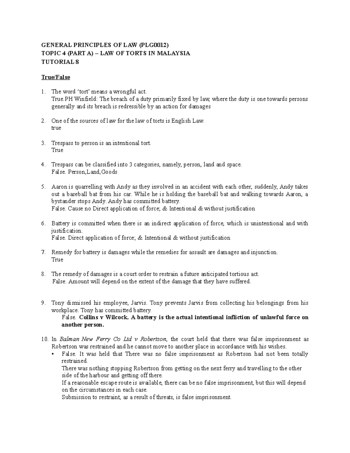 TUT 8 - Topic 4 (PART A) - for references only - GENERAL PRINCIPLES OF ...