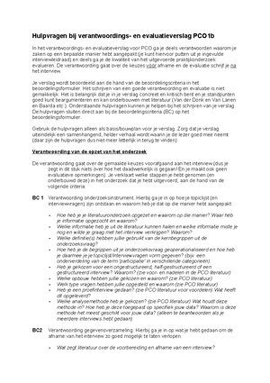 Interviewleidraad - Leidraad voor interviews 1 Doel van de interviews ...