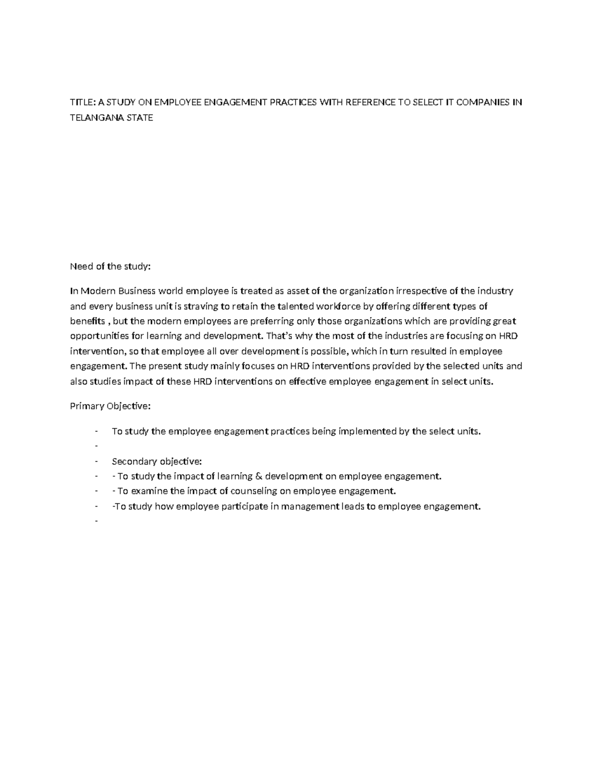 Hrd interventions - “The objective is to enable the visually impaired ...