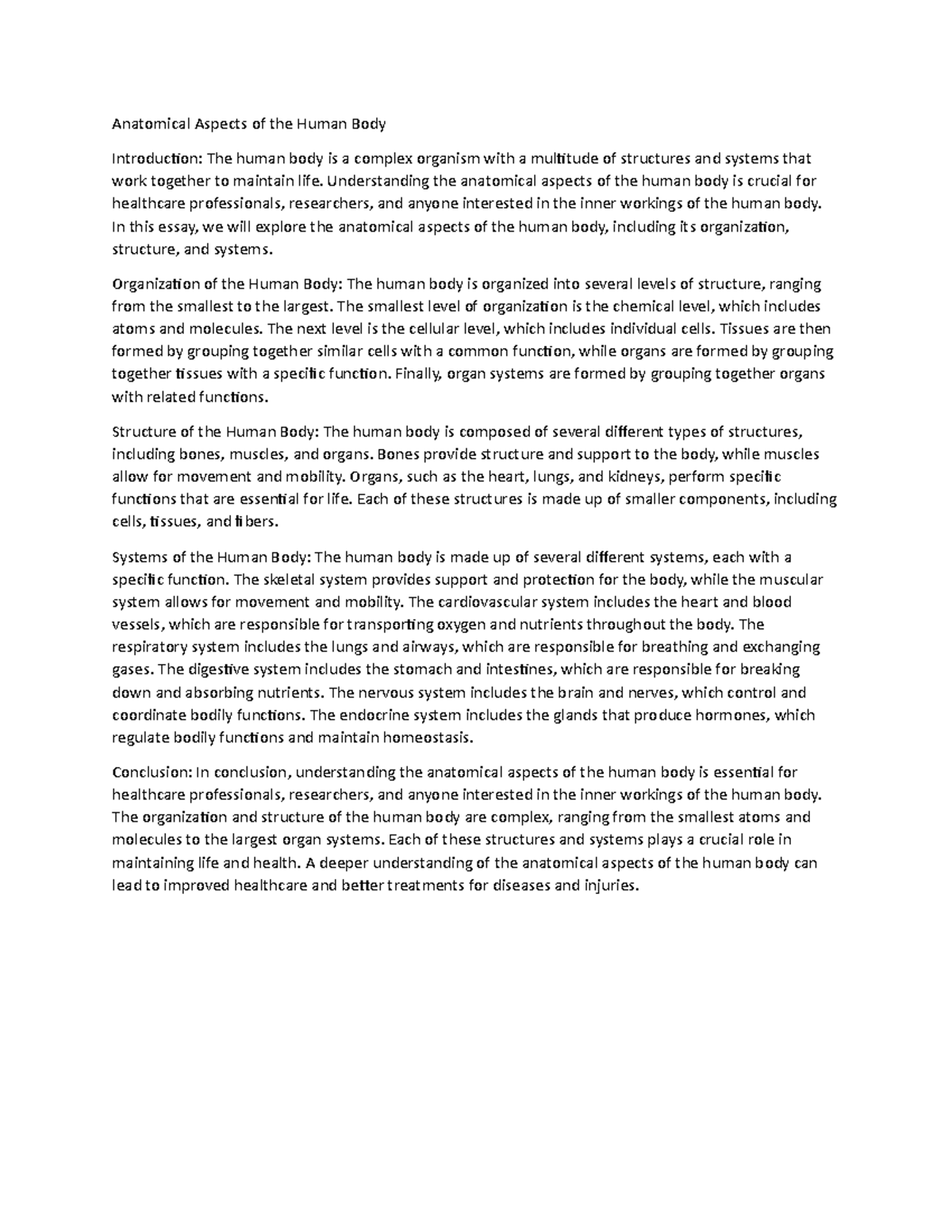 Anatomical Aspects of the Human Body - Anatomical Aspects of the Human ...