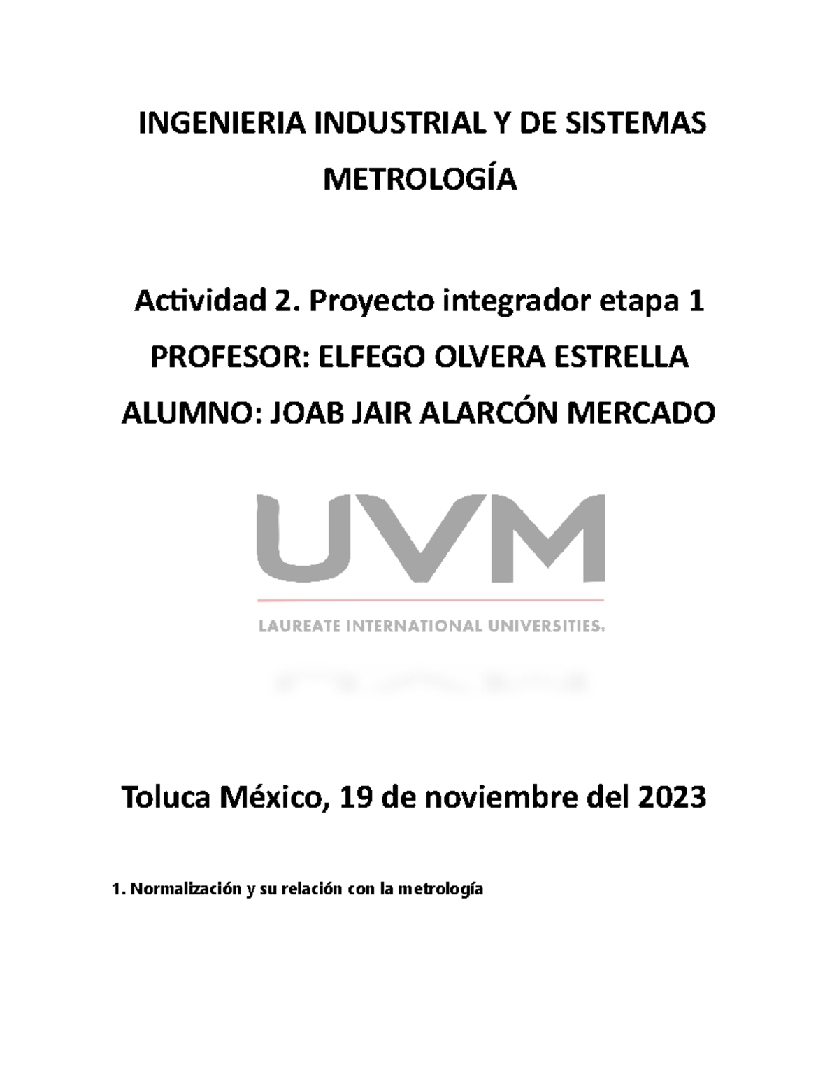A2 b2 nmmmm nertu - INGENIERIA INDUSTRIAL Y DE SISTEMAS METROLOGÍA ...