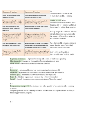 ECON Chapter 2 notes - Economic Models: Trade-offs and Circular Flow ...