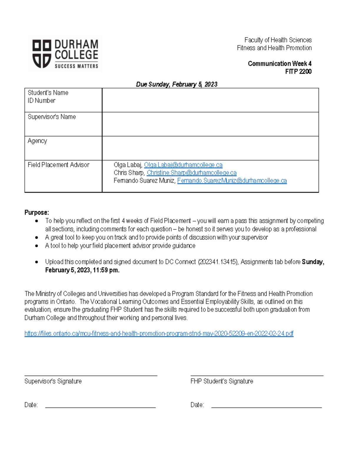 Communication - Week 4 - comm sheet - Faculty of Health Sciences ...