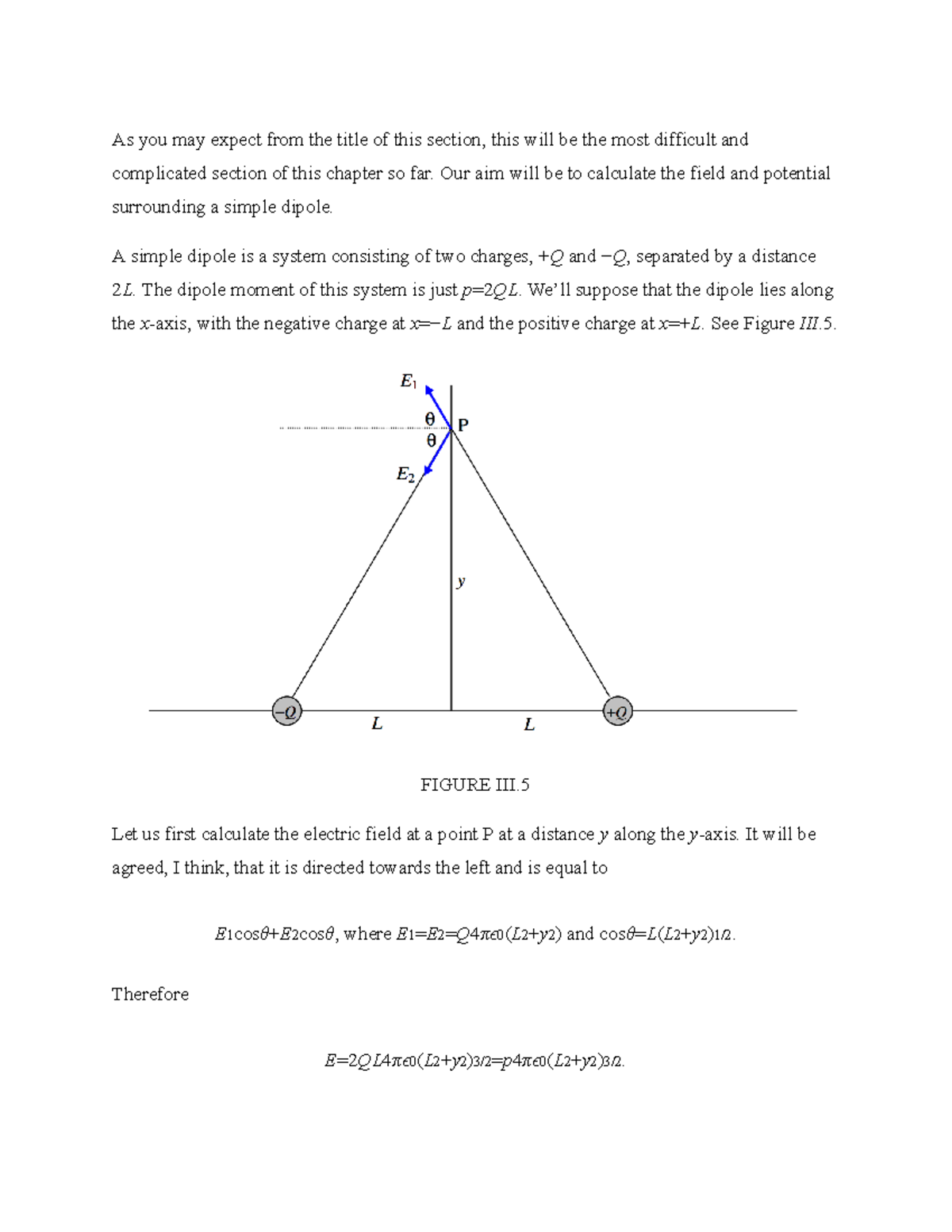 Simple Dipole 1 - These are notes on electricity and magnetism from ...