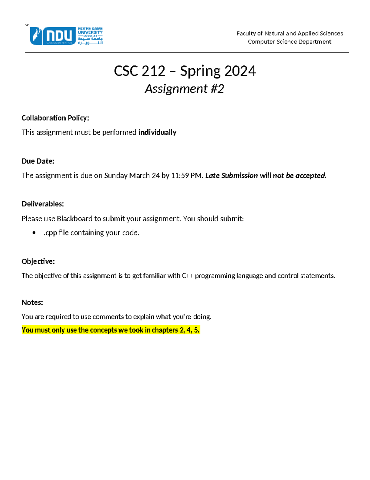 CSC212 - Assignment 2 - Spring 2024 - w Faculty of Natural and Applied Sciences Computer Science ...