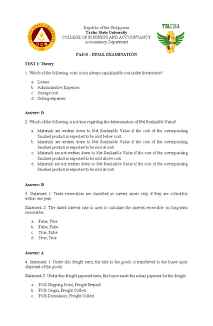 TOS EXAM FAR 0 - This is a TOS for the final exam on Financial ...