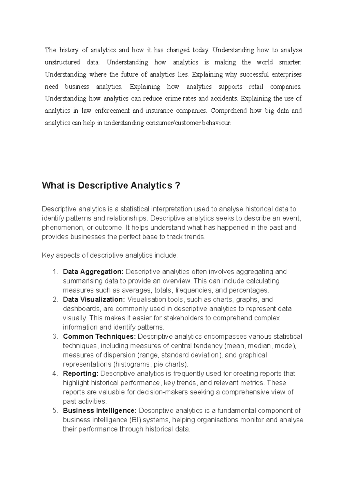 Analytics Notes - The history of analytics and how it has changed today ...