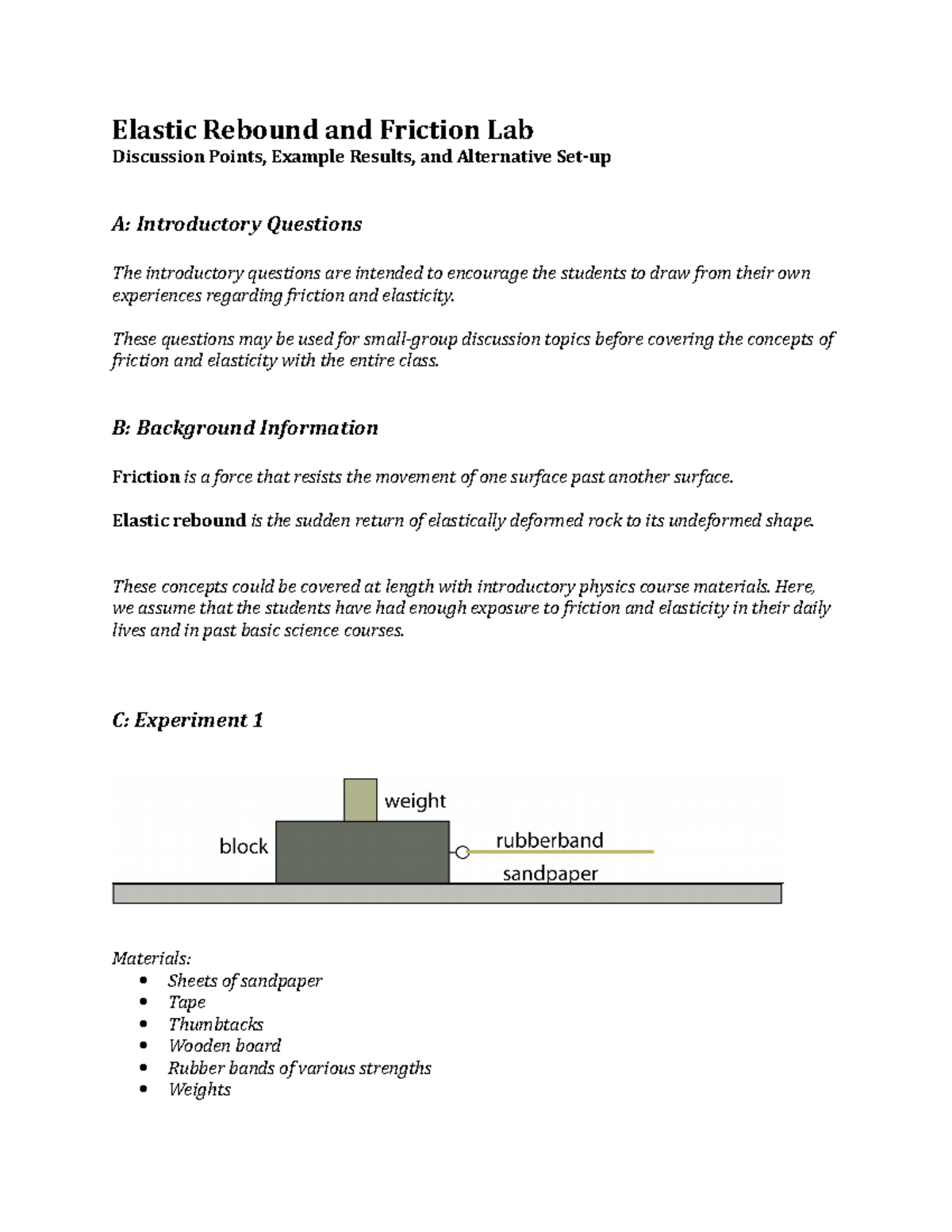 K-elasticreboundlab - Test - Elastic Rebound and Friction Lab ...