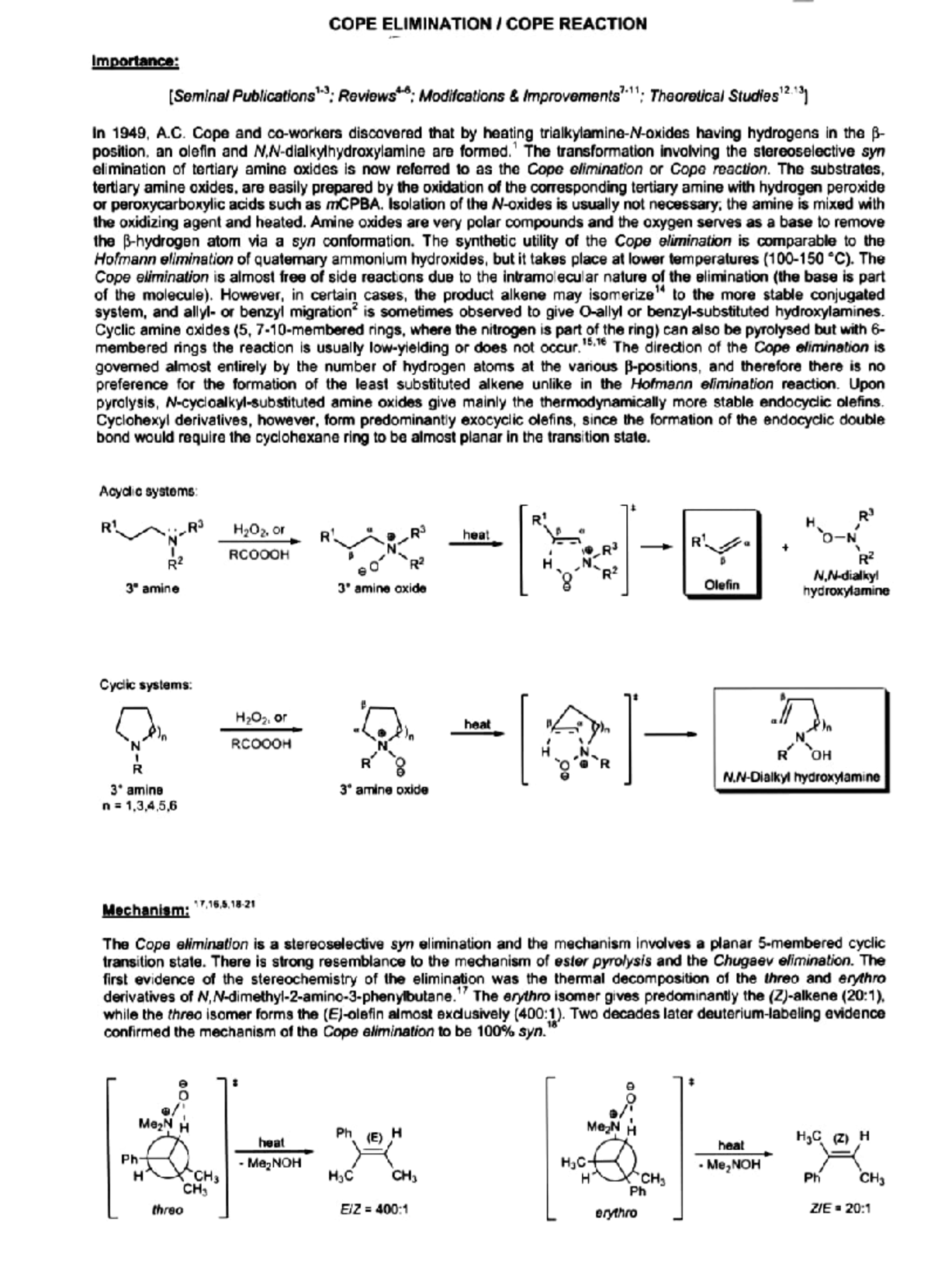 Cope elimination- cope reaction - COPE ELIMINATION /COPE REACTION ...