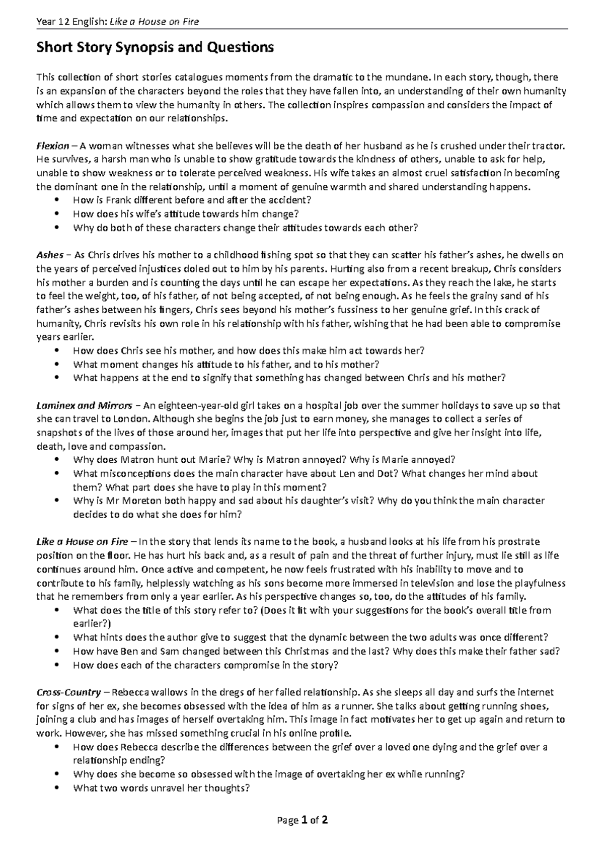 This is a heartfelt and moving collection of short stories that cuts ...