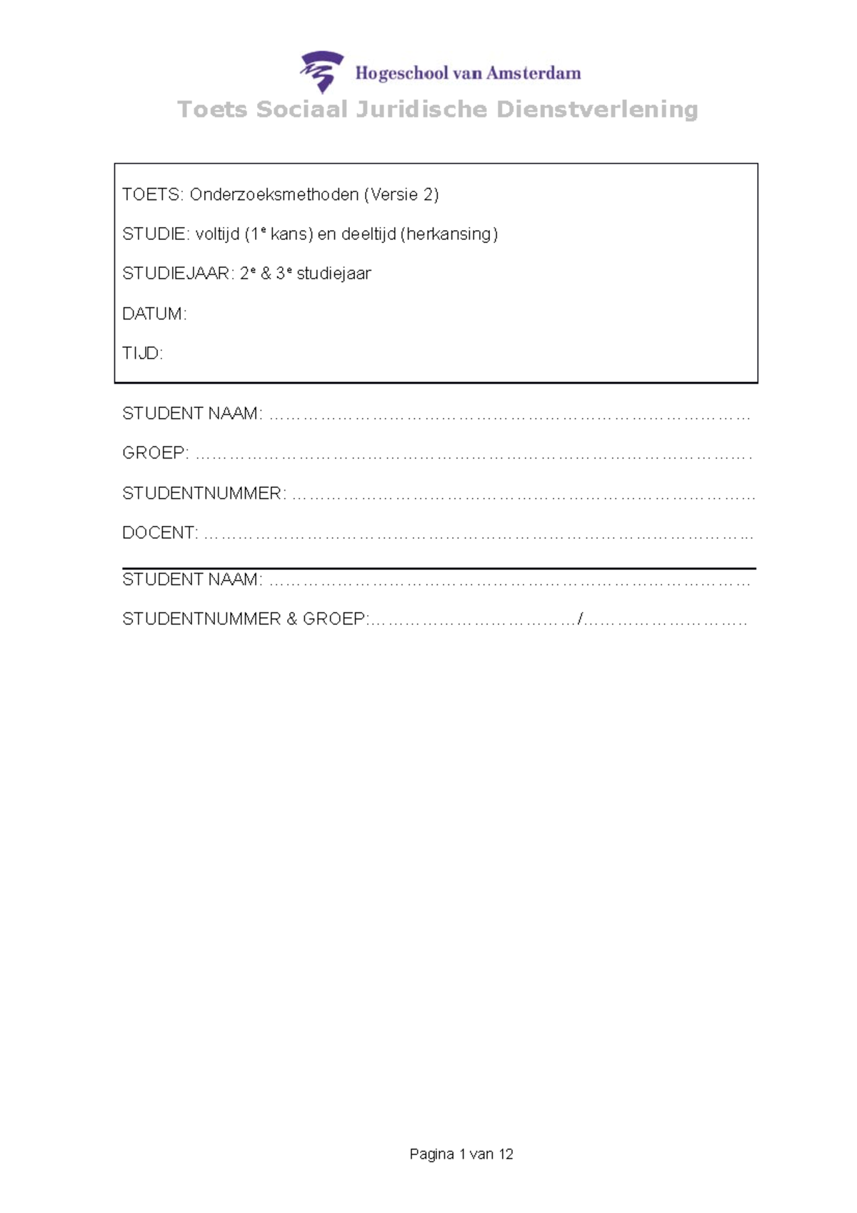 Toets Versie-2-, vragen en antwoorden - TOETS: Onderzoeksmethoden ...