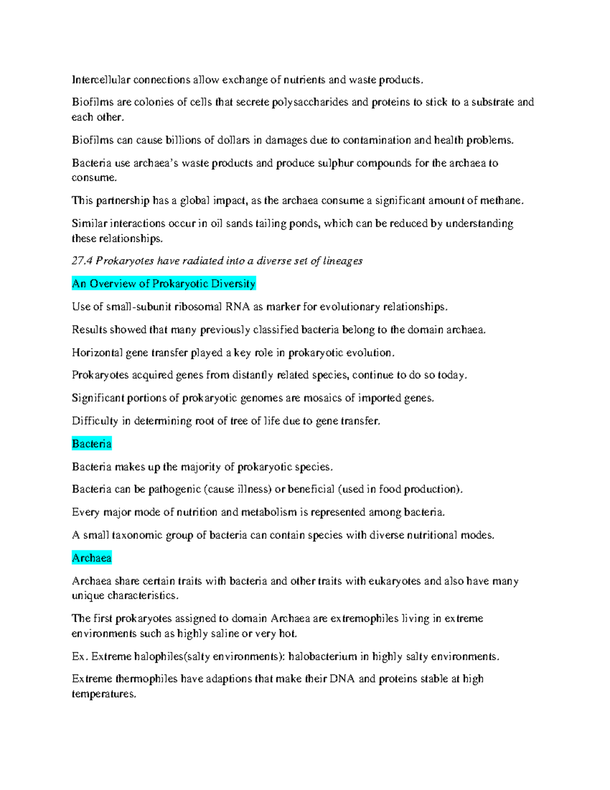Bio chp 27 (part 4) - notes - Intercellular connections allow exchange ...
