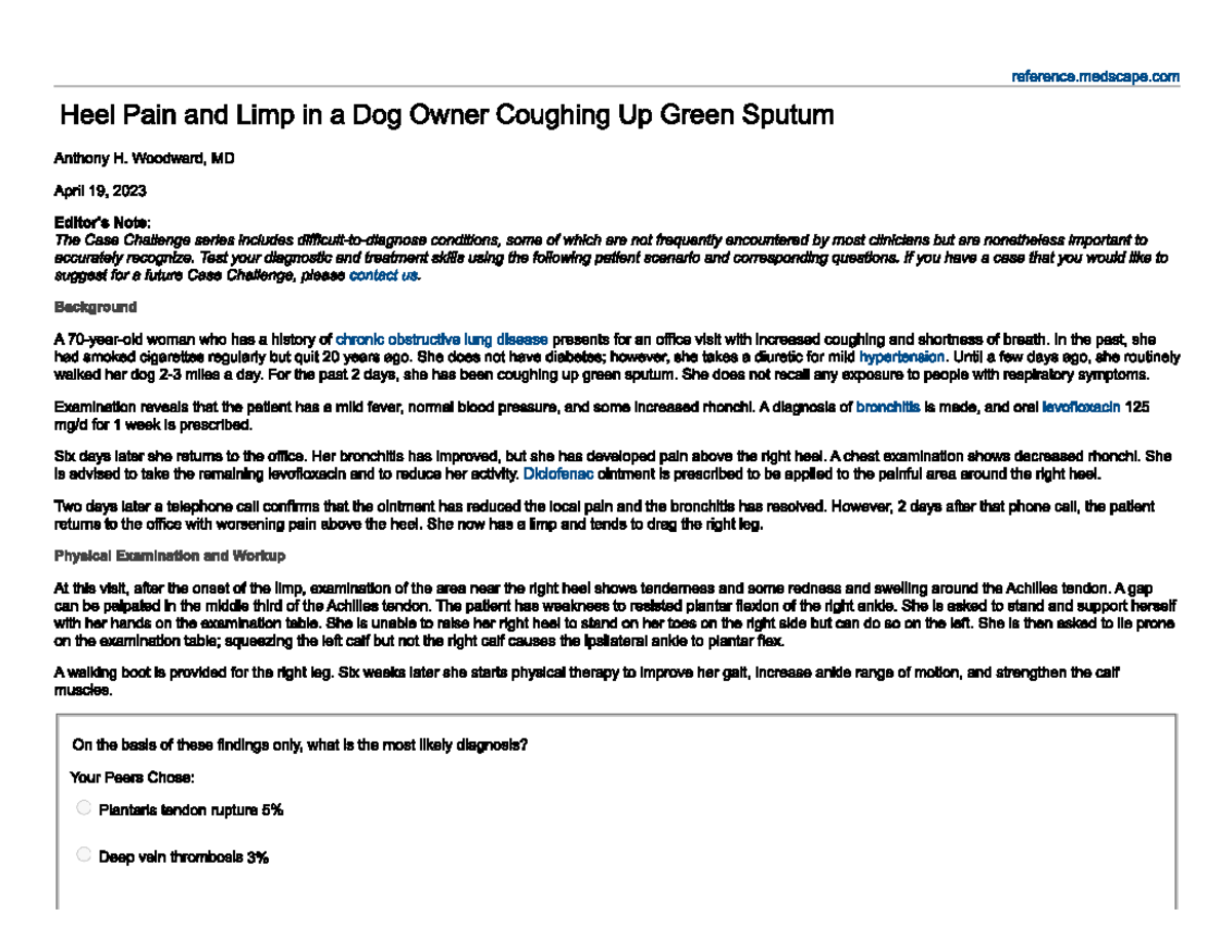 Respiratory Case Study - NURS 325 - Studocu