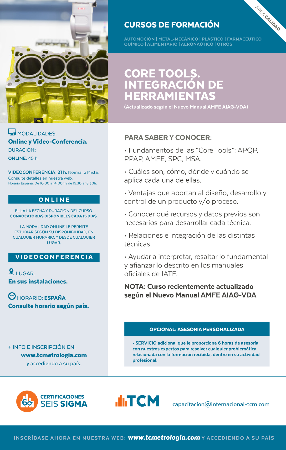 TCM Core Tools Latinoamerica 1 - CORE TOOLS. INTEGRACIÓN DE ...