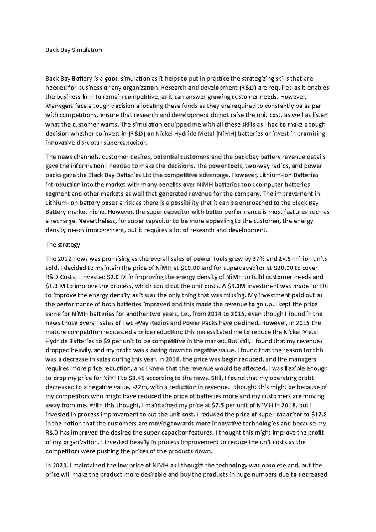 Back Bay Simulation - Back Bay Simulation Back Bay Battery is a good ...