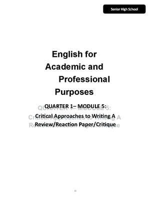 EAPP Module 3 converted - English for Academic and Professional ...