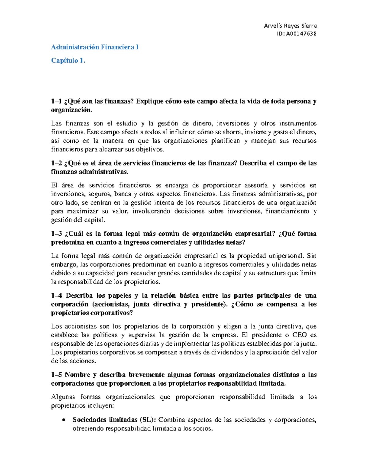 Practica del Docente Arvelis Reyes - ID: A Administración Financiera I ...