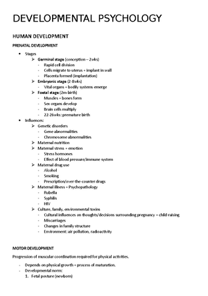 Developmental Psychology - CHAPTER 11- HUMAN DEVELOPMENT 11 ...