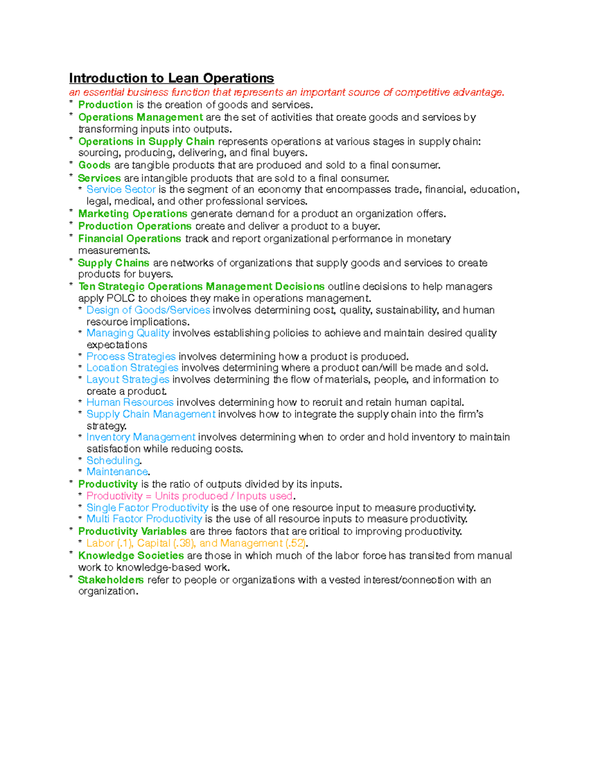 Chapter 1: Introduction to Lean Operations - Introduction to Lean ...