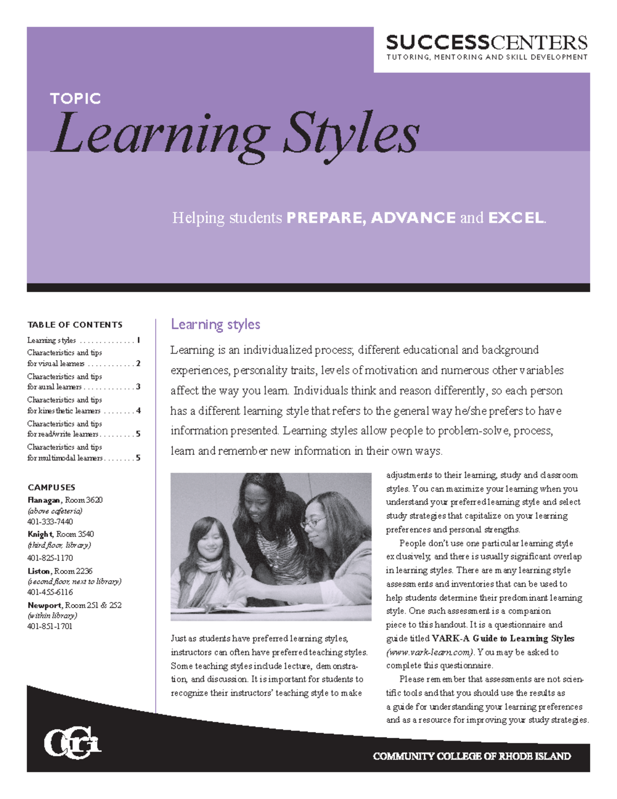 Sc Learning Styles- Final - Learning styles Learning is an ...