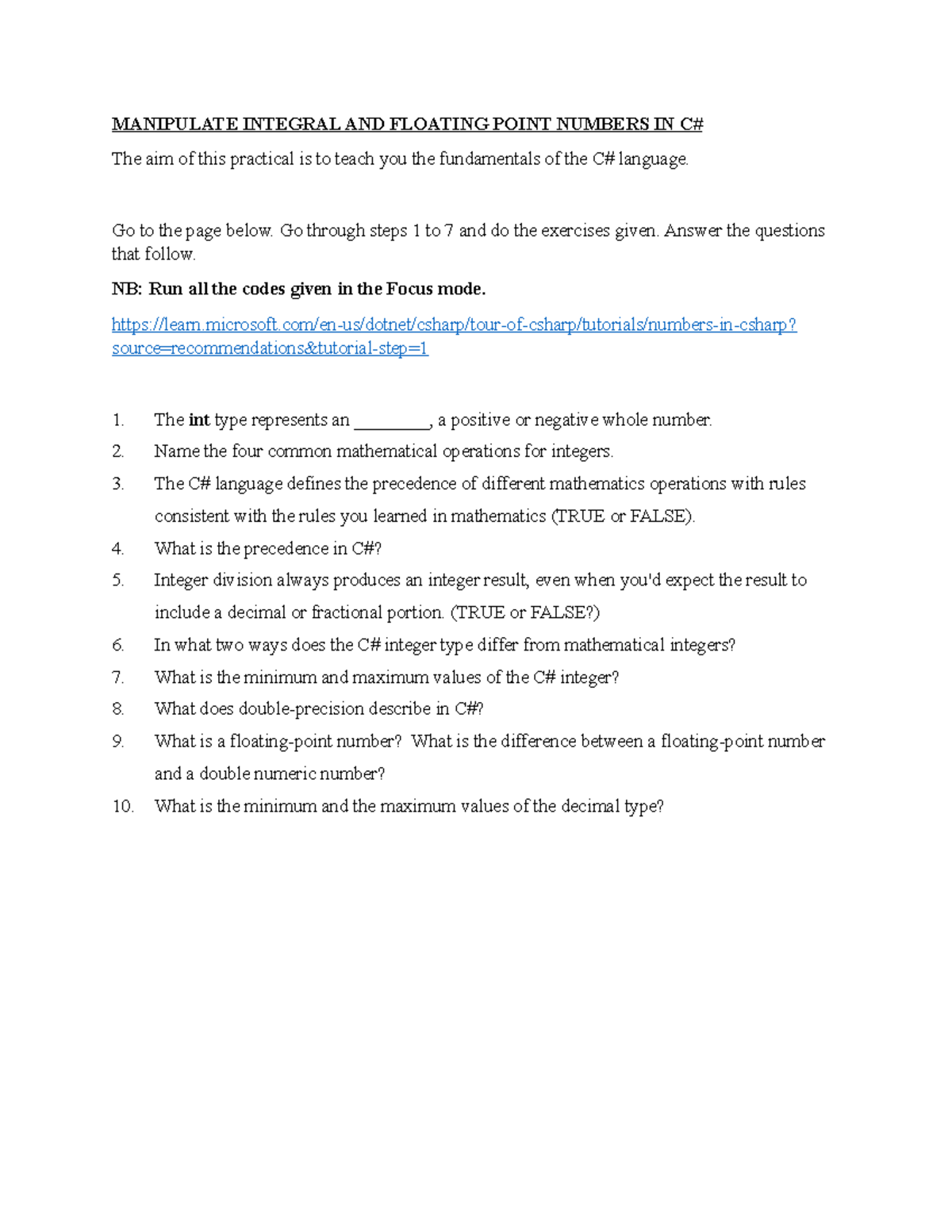 Practical Three Integers And Floating Numbers Manipulate Integral And Floating Point Numbers