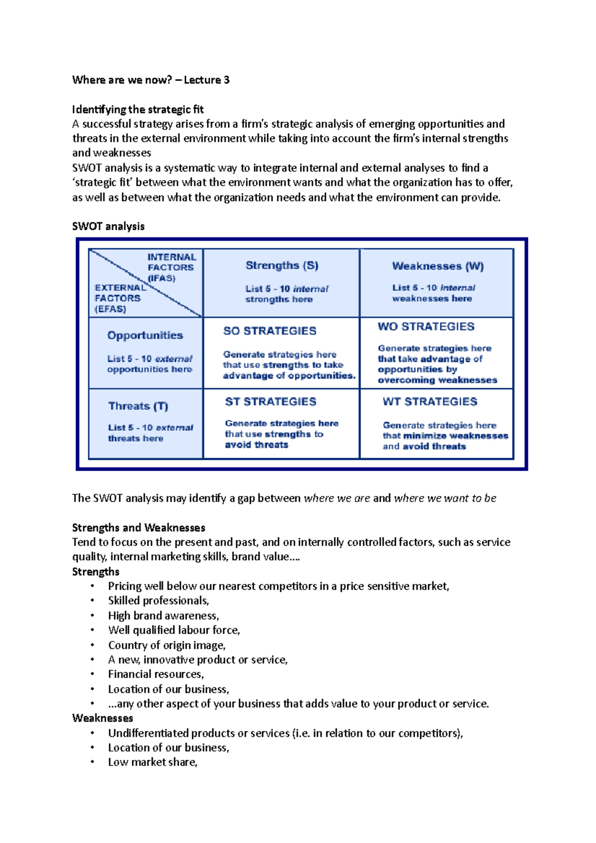 Lecture 3 Where are we now - Where are we now? – Lecture 3 Idenifying ...