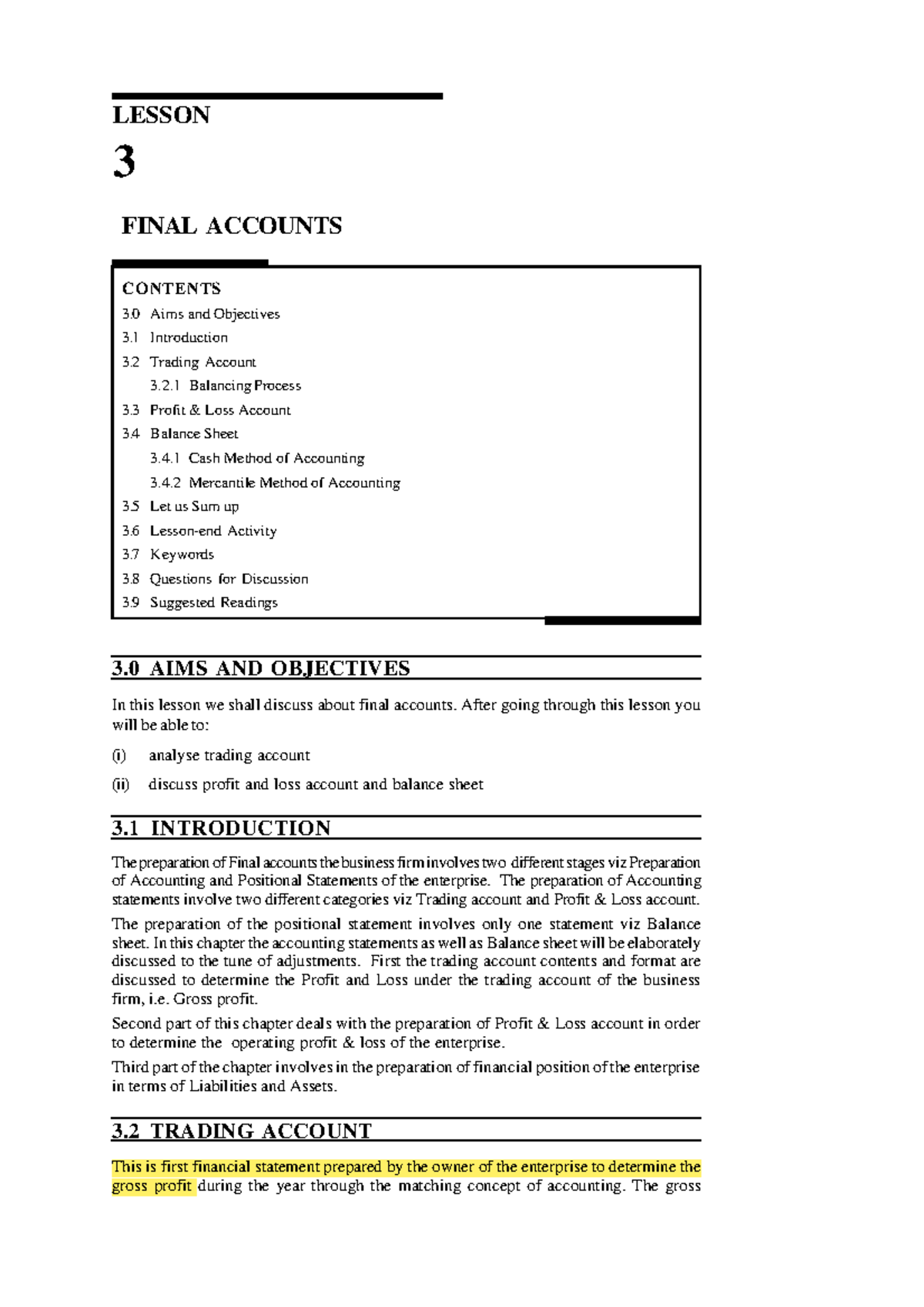 Lesson-03 - MBA subject - Accounting and Finance for Managers - LESSON ...