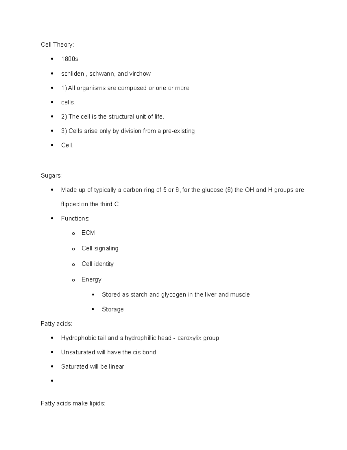 Cell Theory notes bio - Cell Theory: 1800s schliden , schwann, and ...