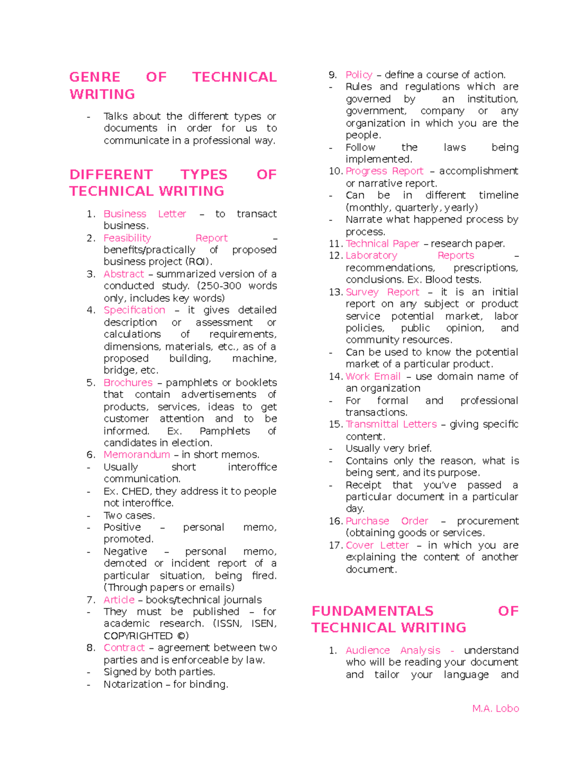 Genre of Technical Writing - GENRE OF TECHNICAL WRITING - Talks about ...
