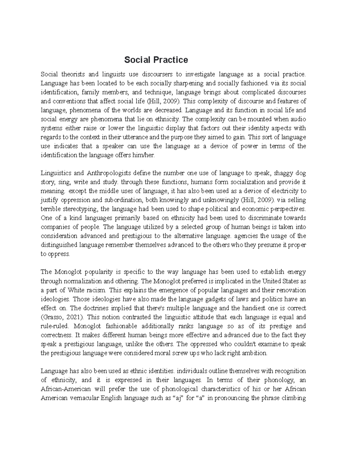 Social Practice - Social Practice Social theorists and linguists use ...
