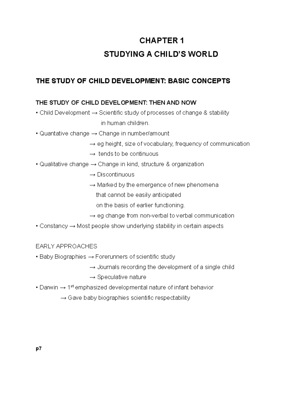 PYC2602-Notes - Summary notes - CHAPTER 1 STUDYING A CHILD’S WORLD THE ...