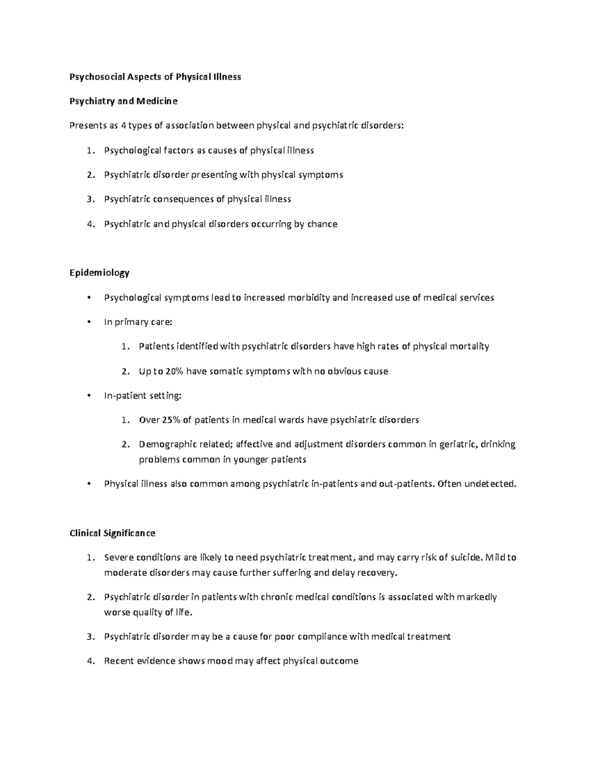 Psychiatric - Summary Synopsis of Psychiatry: Behavioral Sciences ...